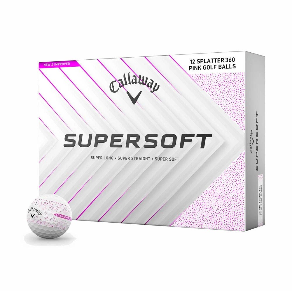 Callaway Supersoft Splatter 360 Golf Balls - Pink – Golf HQ