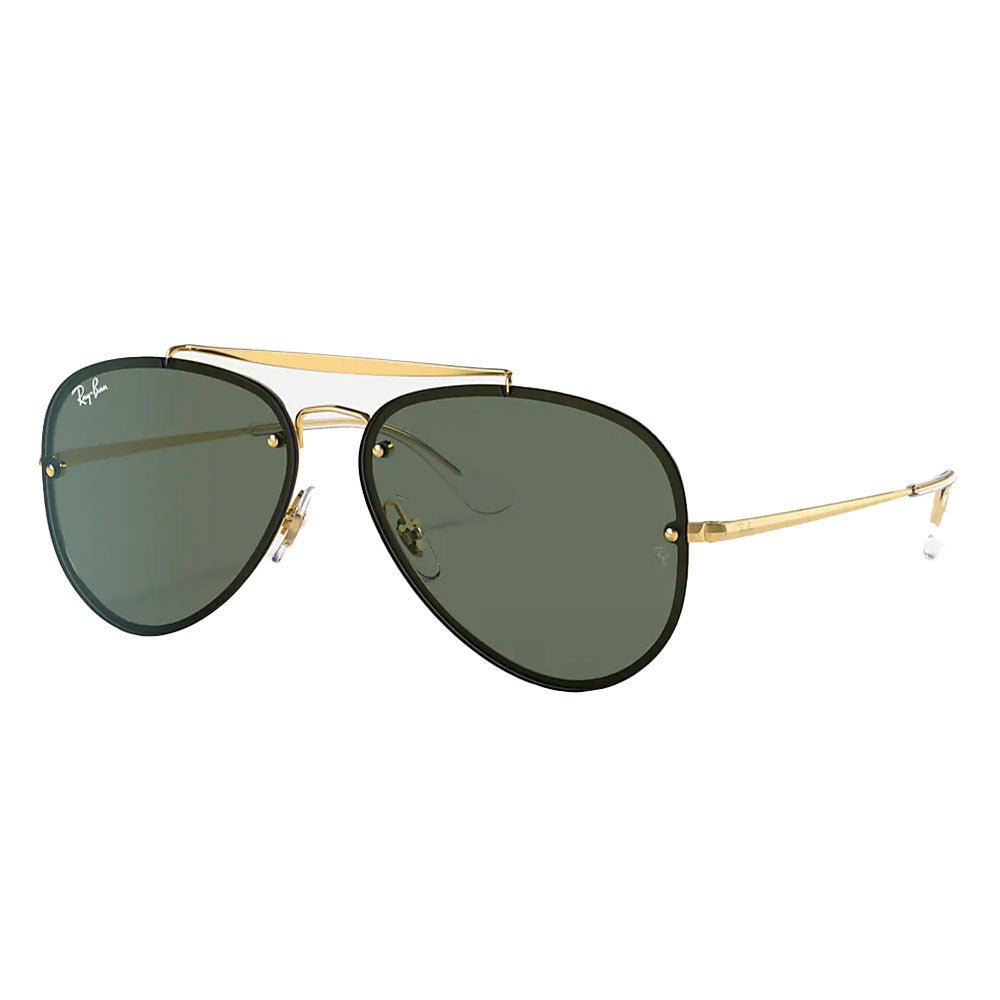 Ray-Ban Blaze Aviator - Polished Gold/Green – Golf HQ