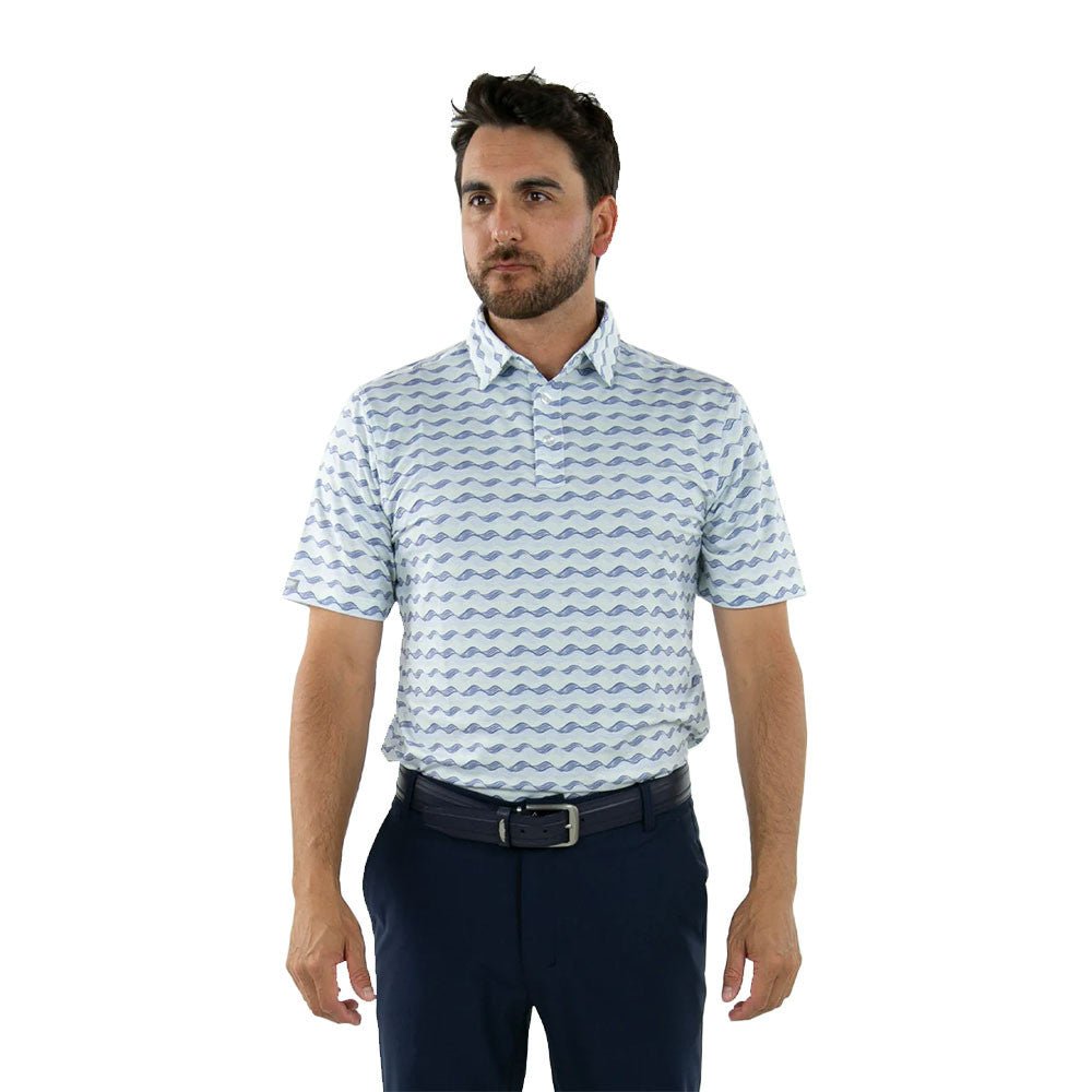 Straight Down Making Waves Golf Polo – Golf HQ