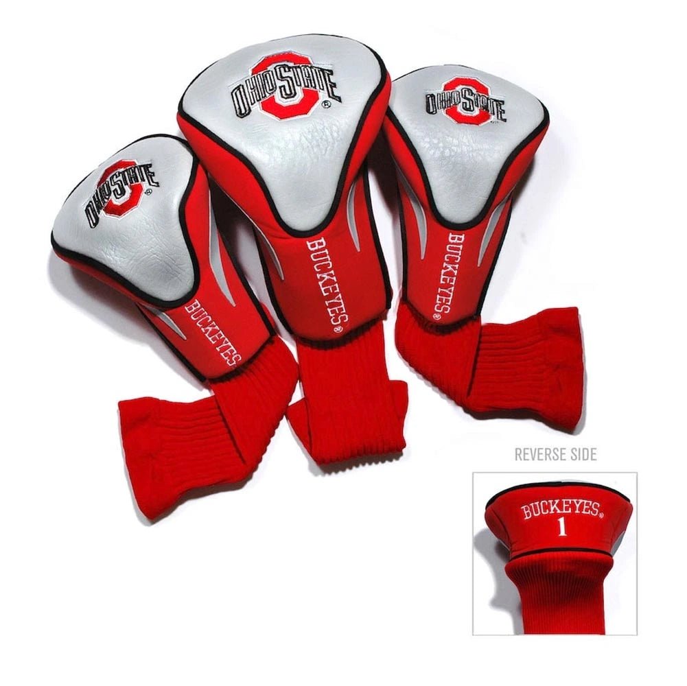 Team Golf NCAA 3-Pack Contour Sock Headcovers - Ohio State Buckeyes ...
