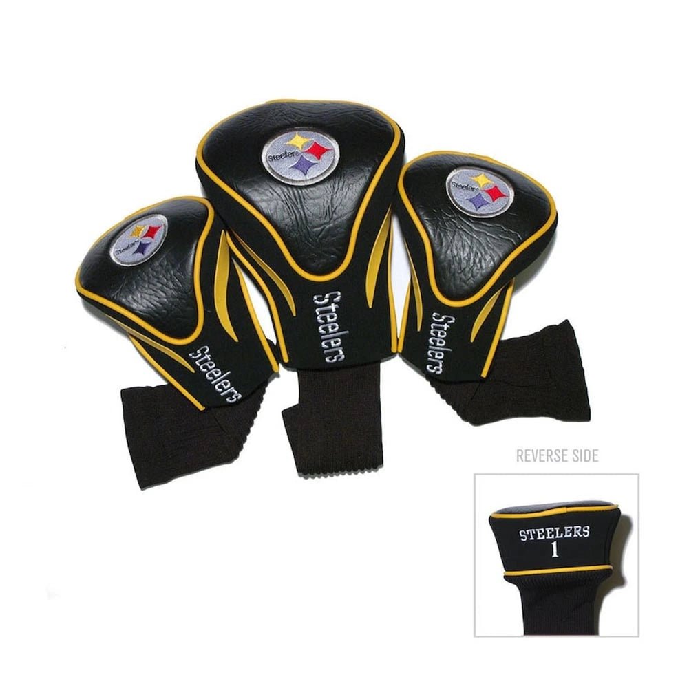 Team Golf NFL 3-Pack Contour Sock Headcovers - Pittsburgh Steelers ...